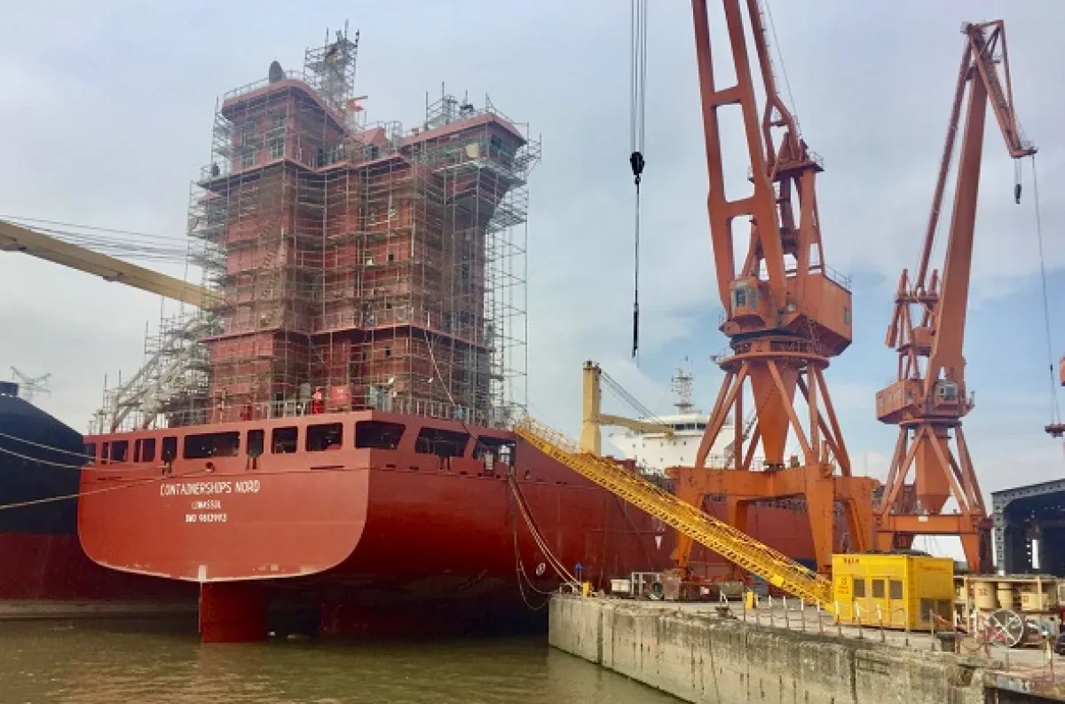 Launching of the first LNG-fuelled container vessel completed - eeSea